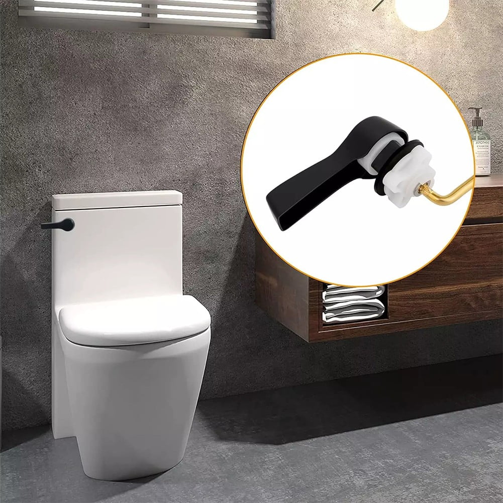 Sleek Black Toilet Tank Flush Handle Replacement for a Modern Bathroom ...