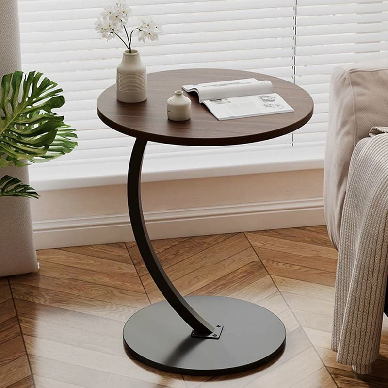 Sleek C-Shaped Accent Table – Space Saving Side Table, Ideal for Office ...