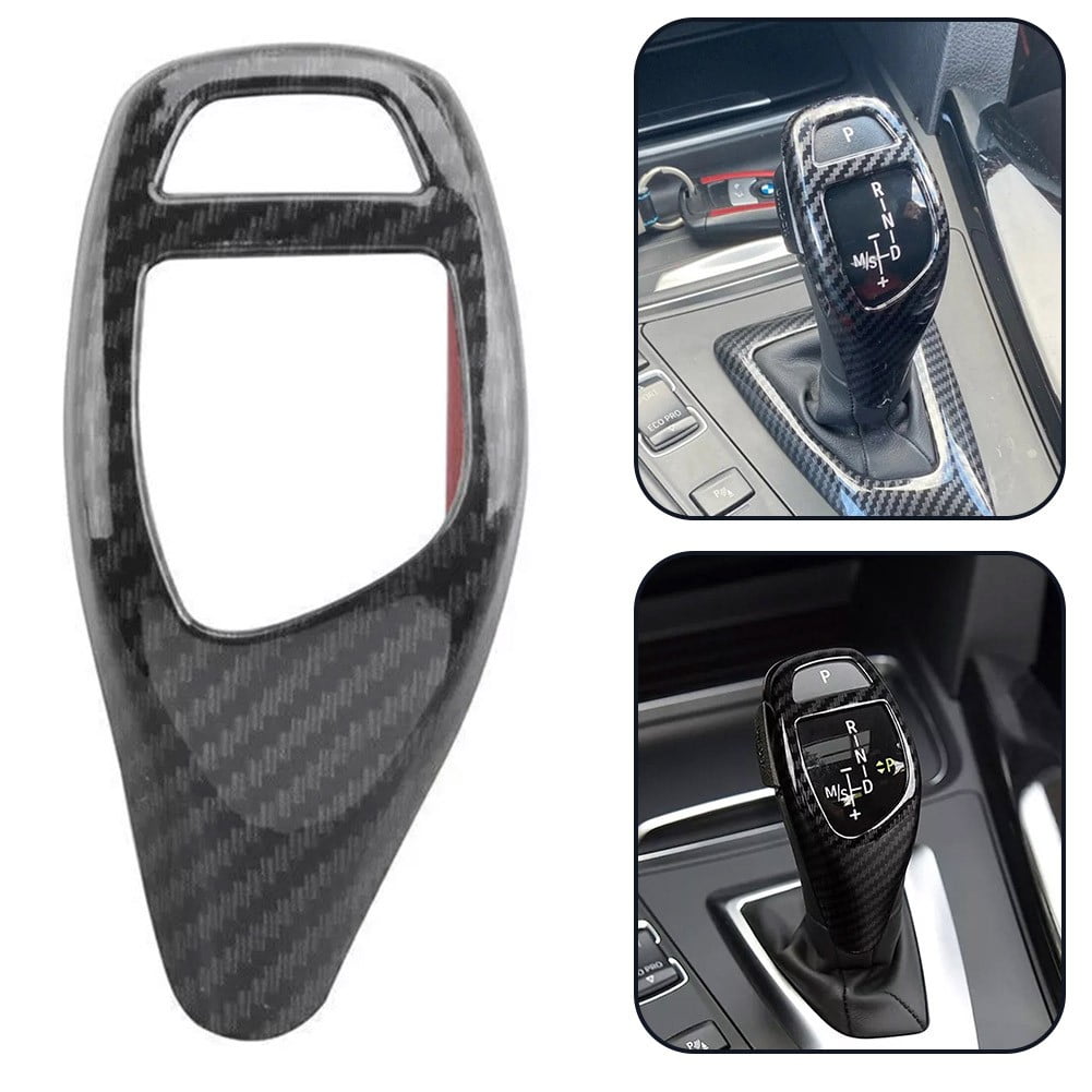 Sleek Carbon Fiber Gear Shift Knob Cover For Bmw F30 F20 F10 F15 F25 X3 ...