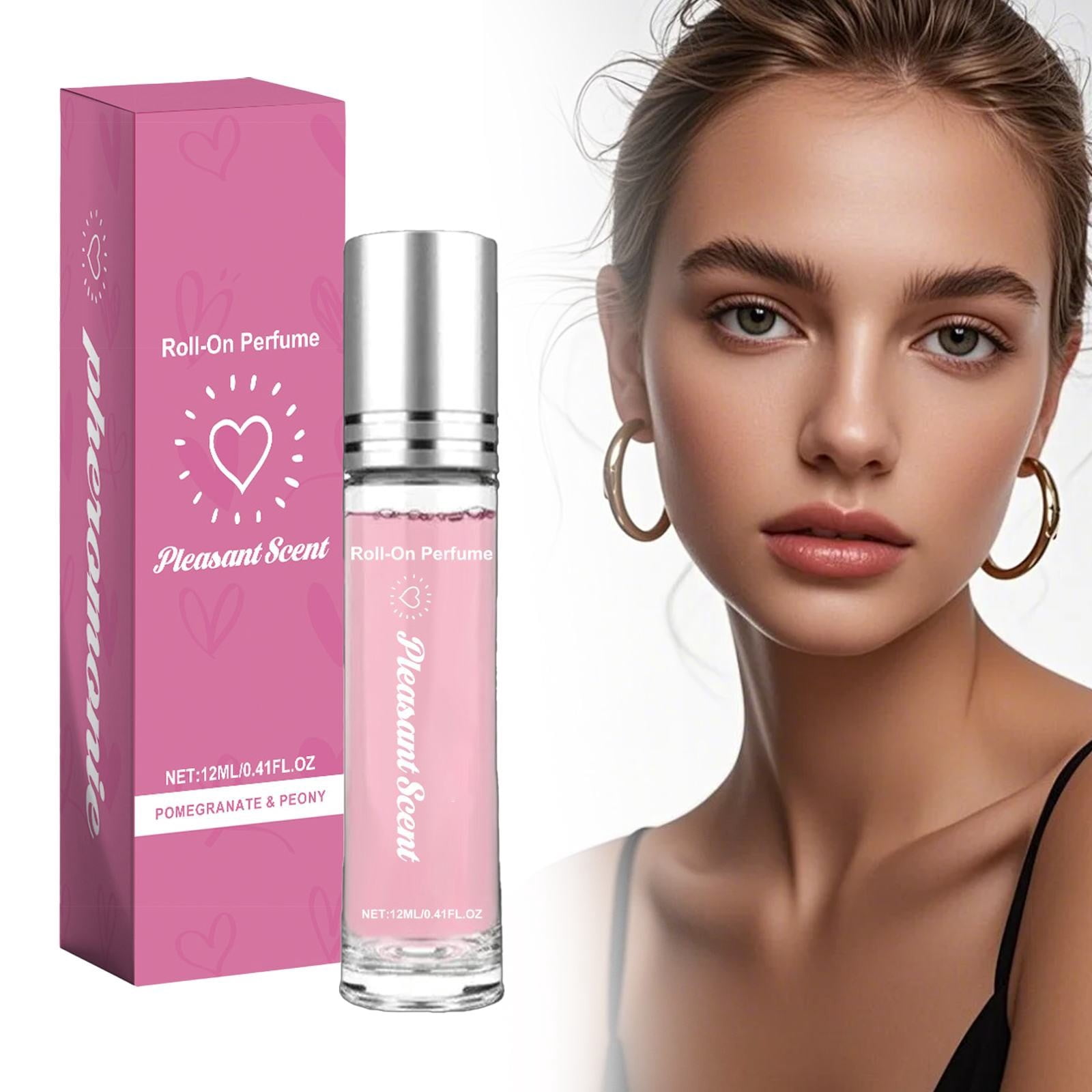 Sleek Cylinder Perfume Roller - 15ML Blush Pink Glass & Silver Cap ...