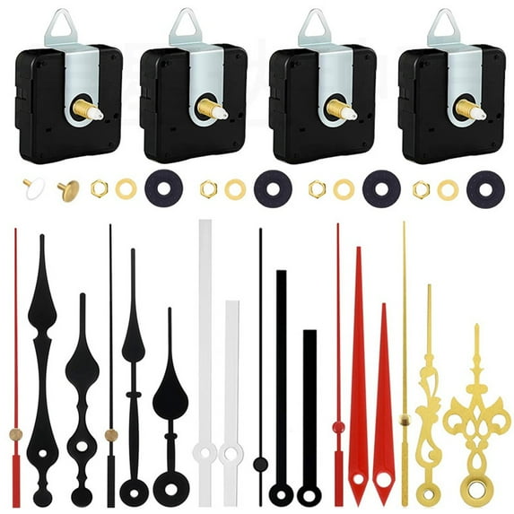 Sleek DIY Clock Movement Pack with Four Mechanisms and Six Hand Styles ...