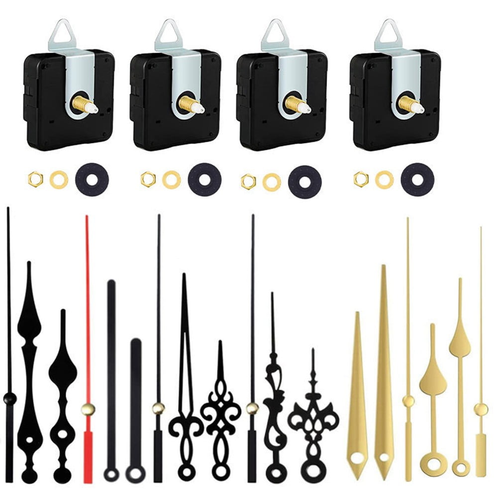 Sleek DIY Clock Movement Pack with Four Mechanisms and Six Hand Styles ...