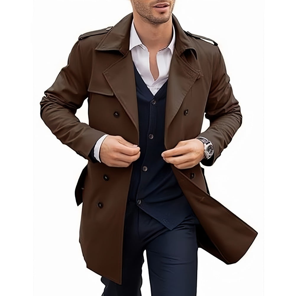 Sleek Design Mens Winter Trench Coat Perfect For Layering In Cold ...