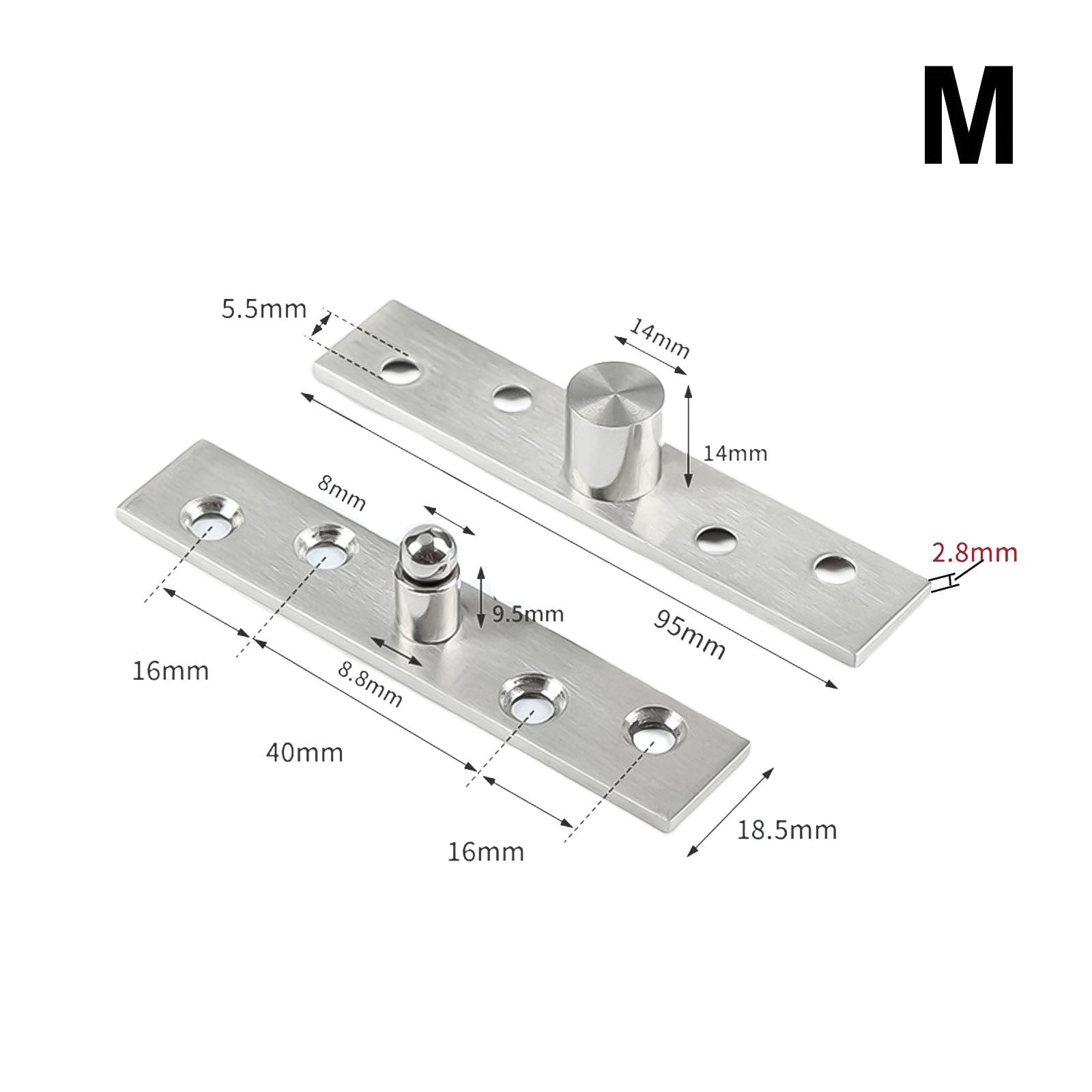 Sleek Design Stainless Steel Door Hinges Enabling Smooth For 360 Degree ...