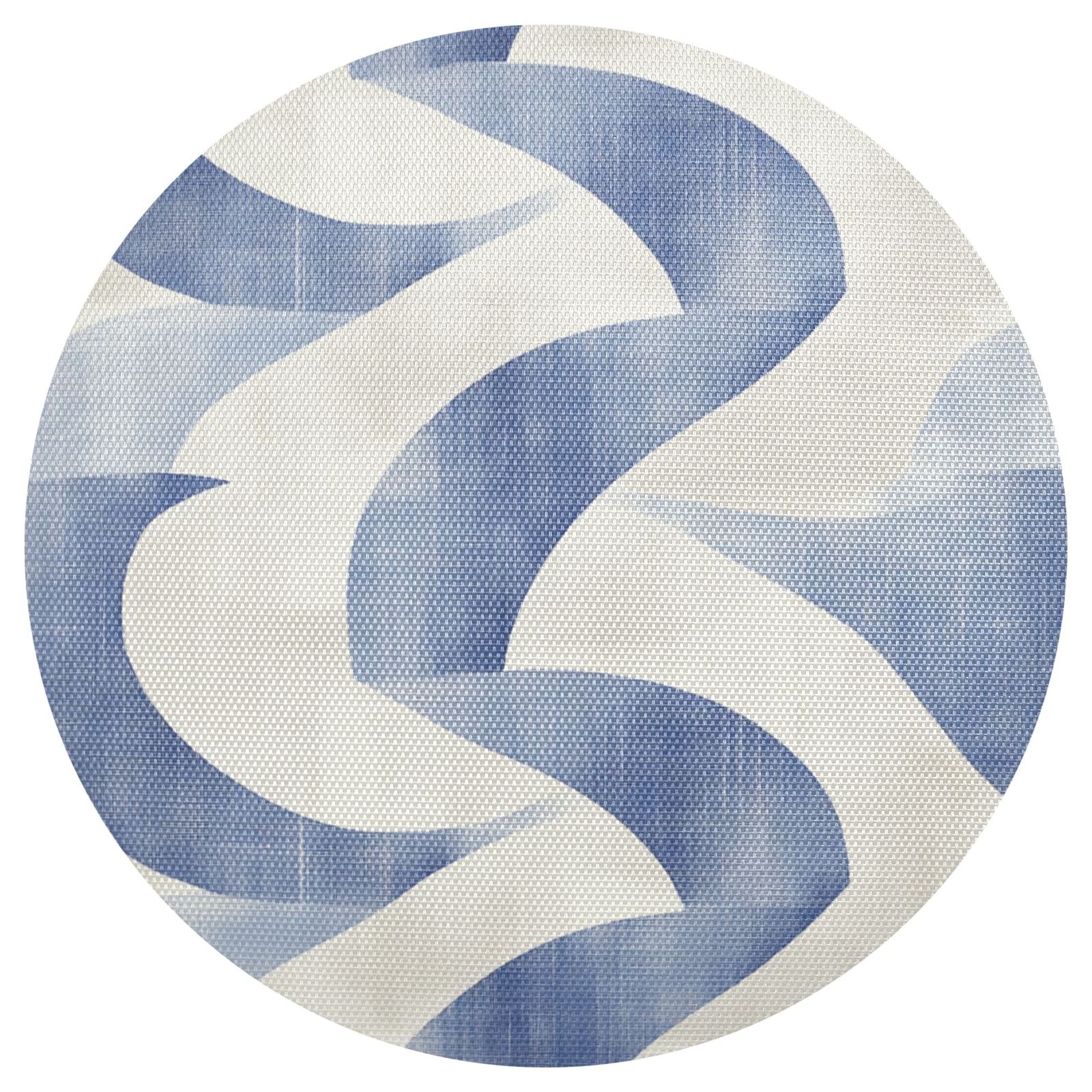 Sleek Geometric Waves 4-Piece 15.4in Heat-Proof PVC Plate Mats, Easy ...