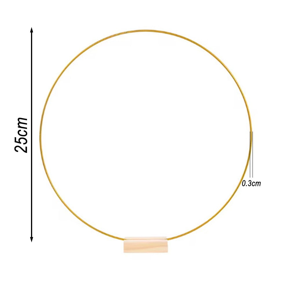 Sleek Gold Metal Wreath Hoops with Stands to Elevate Any Event or Home ...