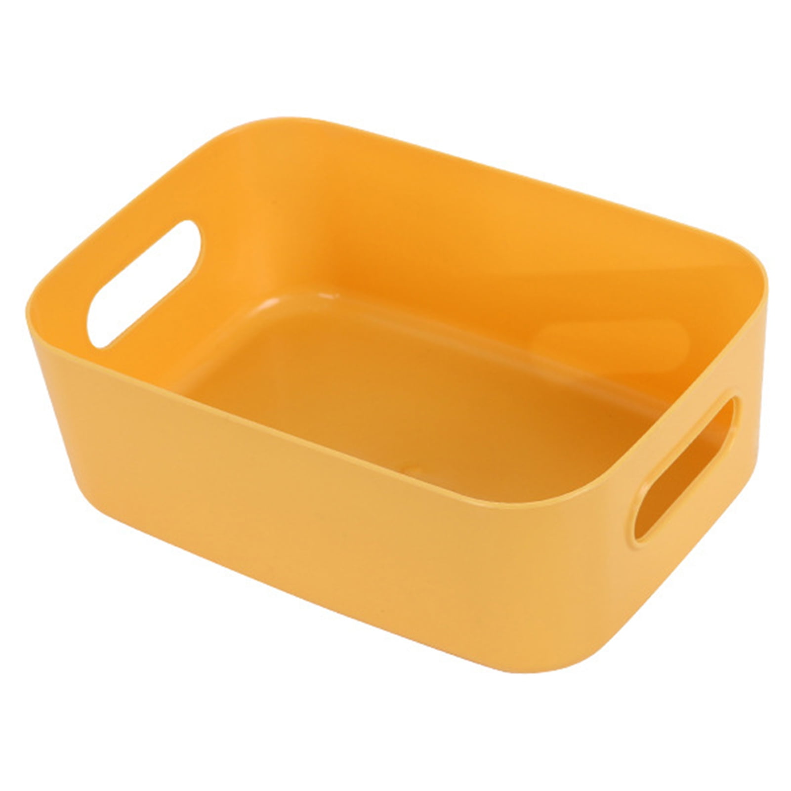 Sleek-Handled Storage Container Solid-Colored, Versatile Plastic Bin ...