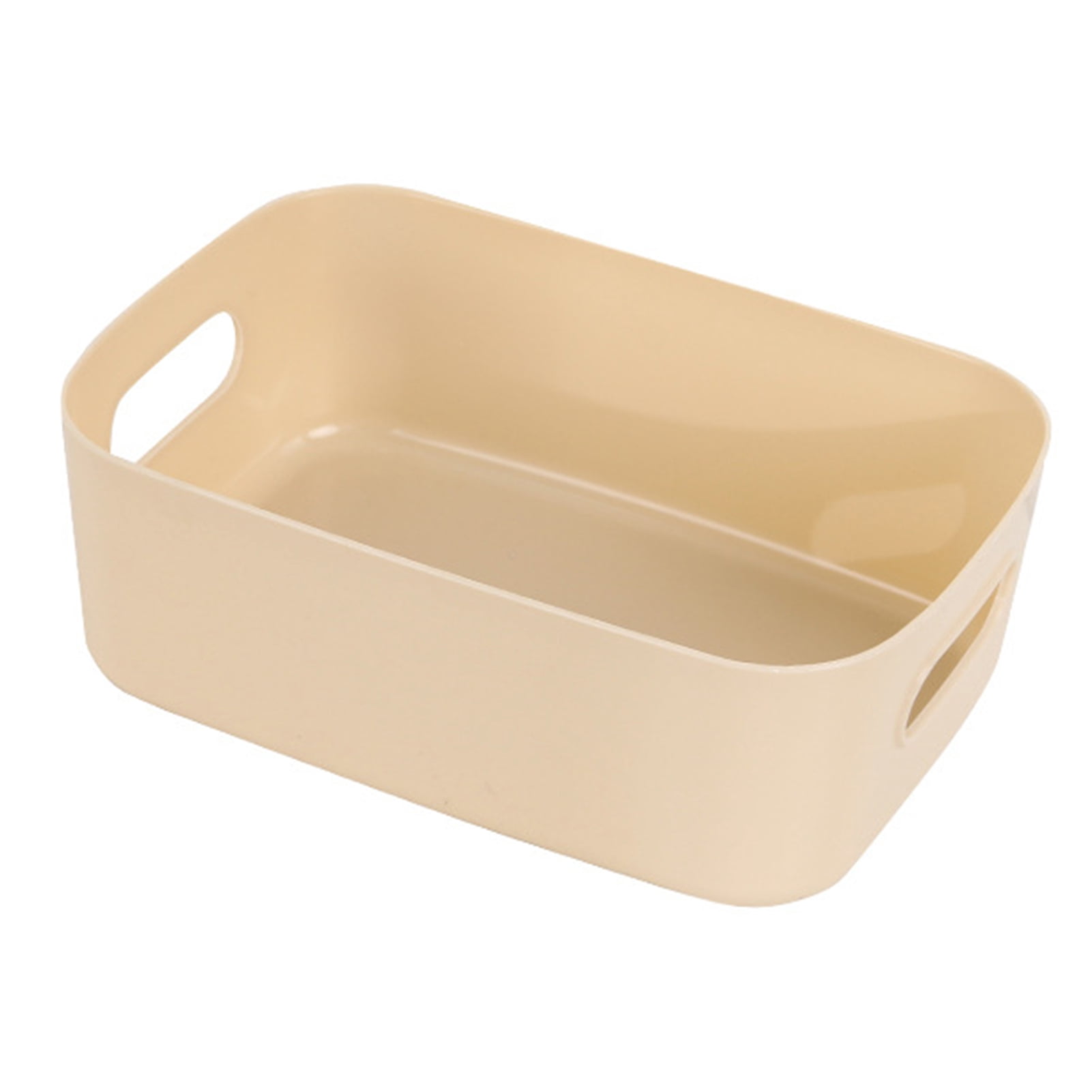 Sleek-Handled Storage Container Solid-Colored, Versatile Plastic Bin ...