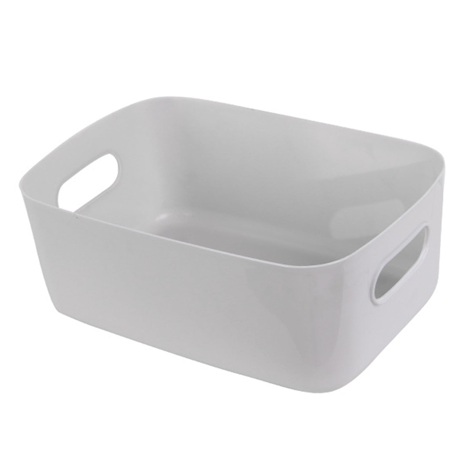Sleek-Handled Storage Container Solid-Colored, Versatile Plastic Bin ...