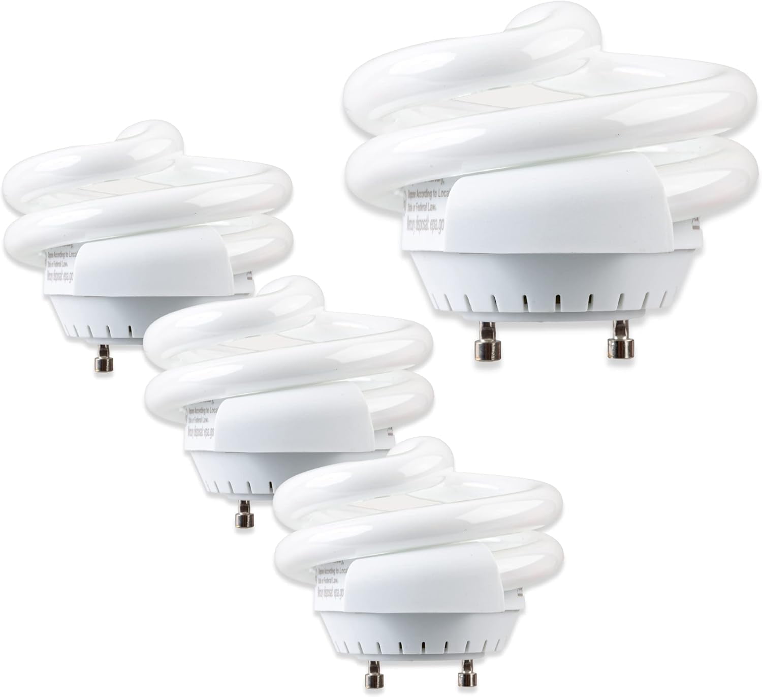 Sleeklighting 13Watt T2 Spiral CFL GU24 Puck Light Bulb, 2700K, 800 ...