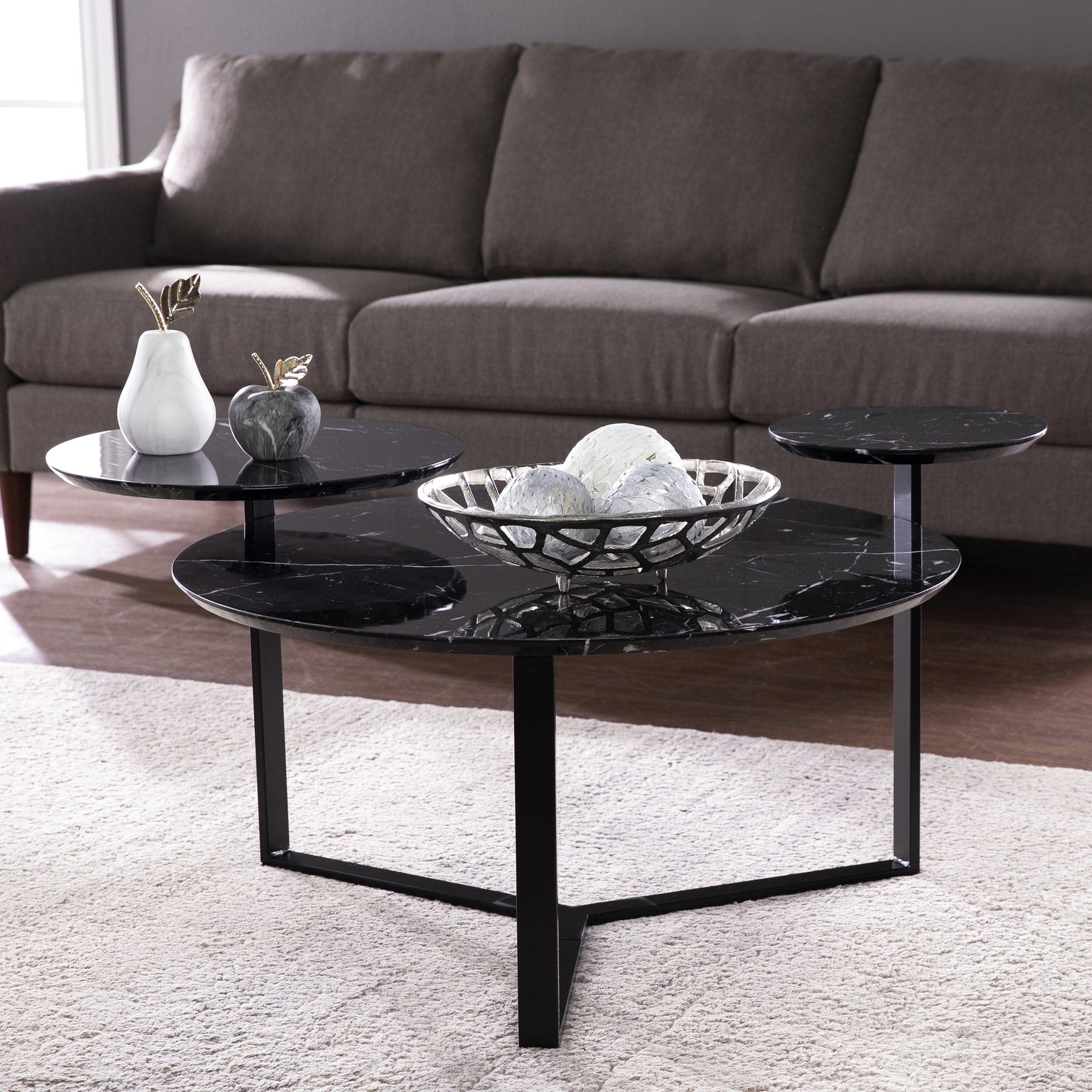 Sleek Modern Faux Marble Table+Iron Construction"-"Contemporary Home ...