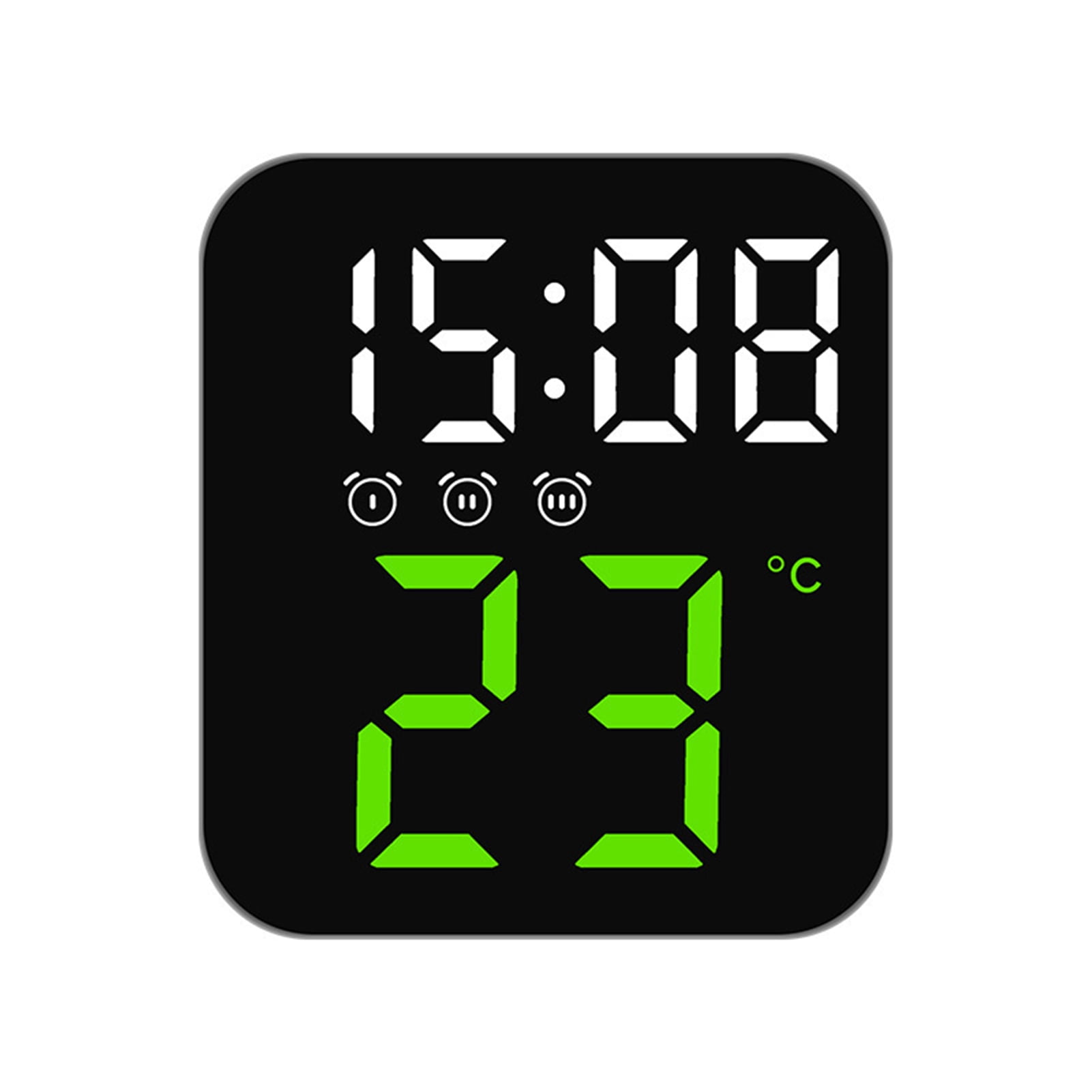 Sleek Modern LED Wall Clock with Remote Control - Large Display Silent ...