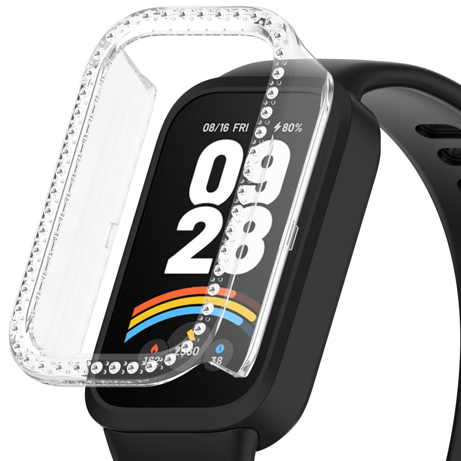Sleek PC Material Smart Sports Watch with Embedded Semi-Covered Hollow ...