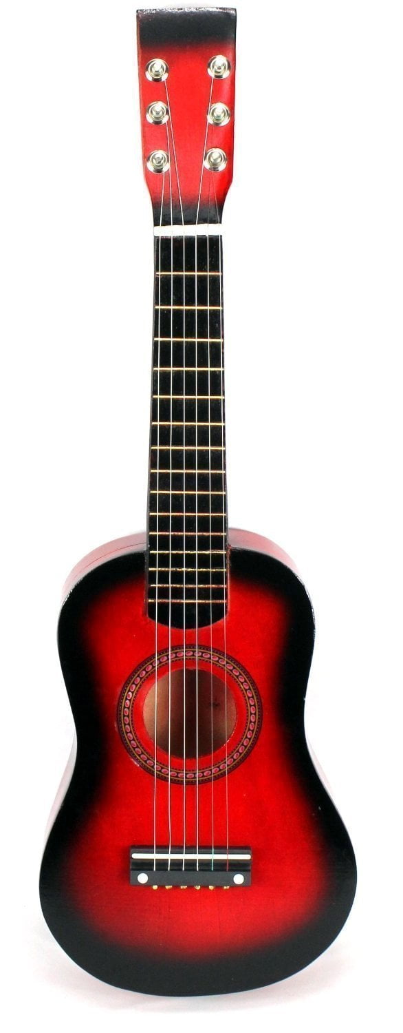 Sleek Shine Classy Red Classic Acoustic 6 Stringed Musical Guitar ...