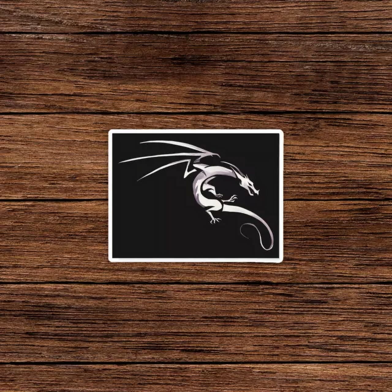 Sleek Silver Dragon Sticker - Mythical Creature Decal For Fantasy ...