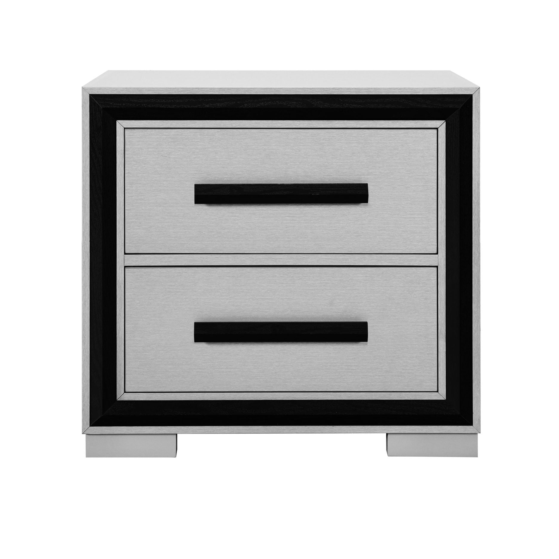Sleek Silver Finish Cabinet+Black Drawer Pulls”-“Living Room Display ...