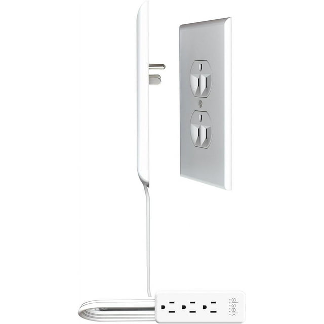 Sleek Socket Inverted Wall Outlet Cover With 3 Ft Extension Cord For