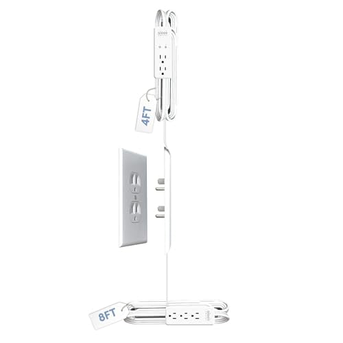 Sleek Socket Wall Outlet Concealer, Dual Power Strip Surge Protector ...