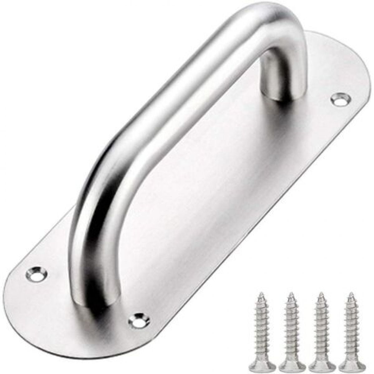 Sleek Stainless Steel Door Handle, Comfortable Grip Pull Push Plate ...