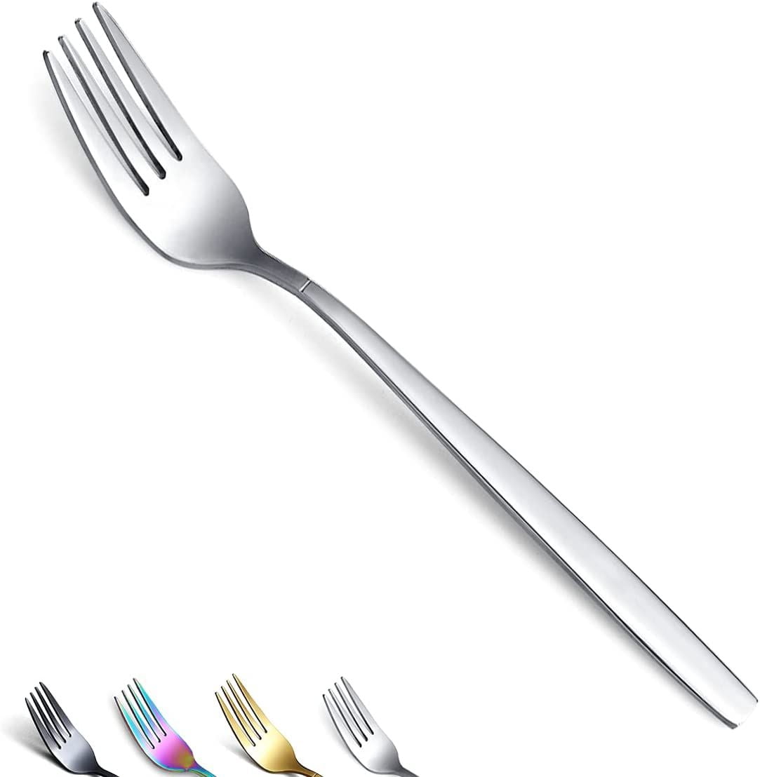 Sleek Stainless Steel Forks, 6 Piece Set, Polished Modern Design ...
