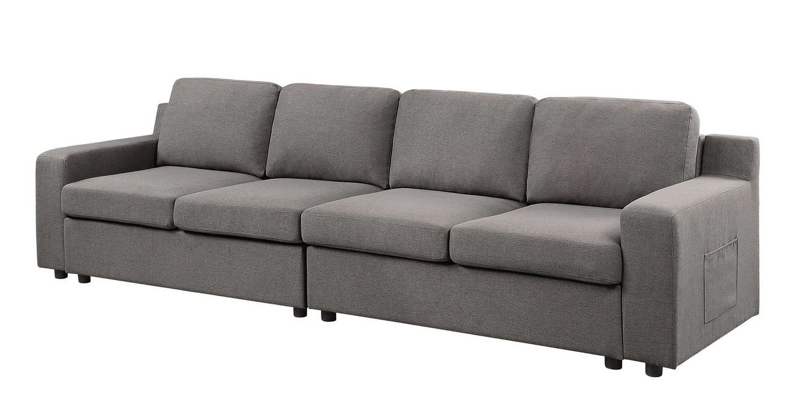 Sleek and Elegant Waylon 4-Seater Sofa with Convenient Storage and ...