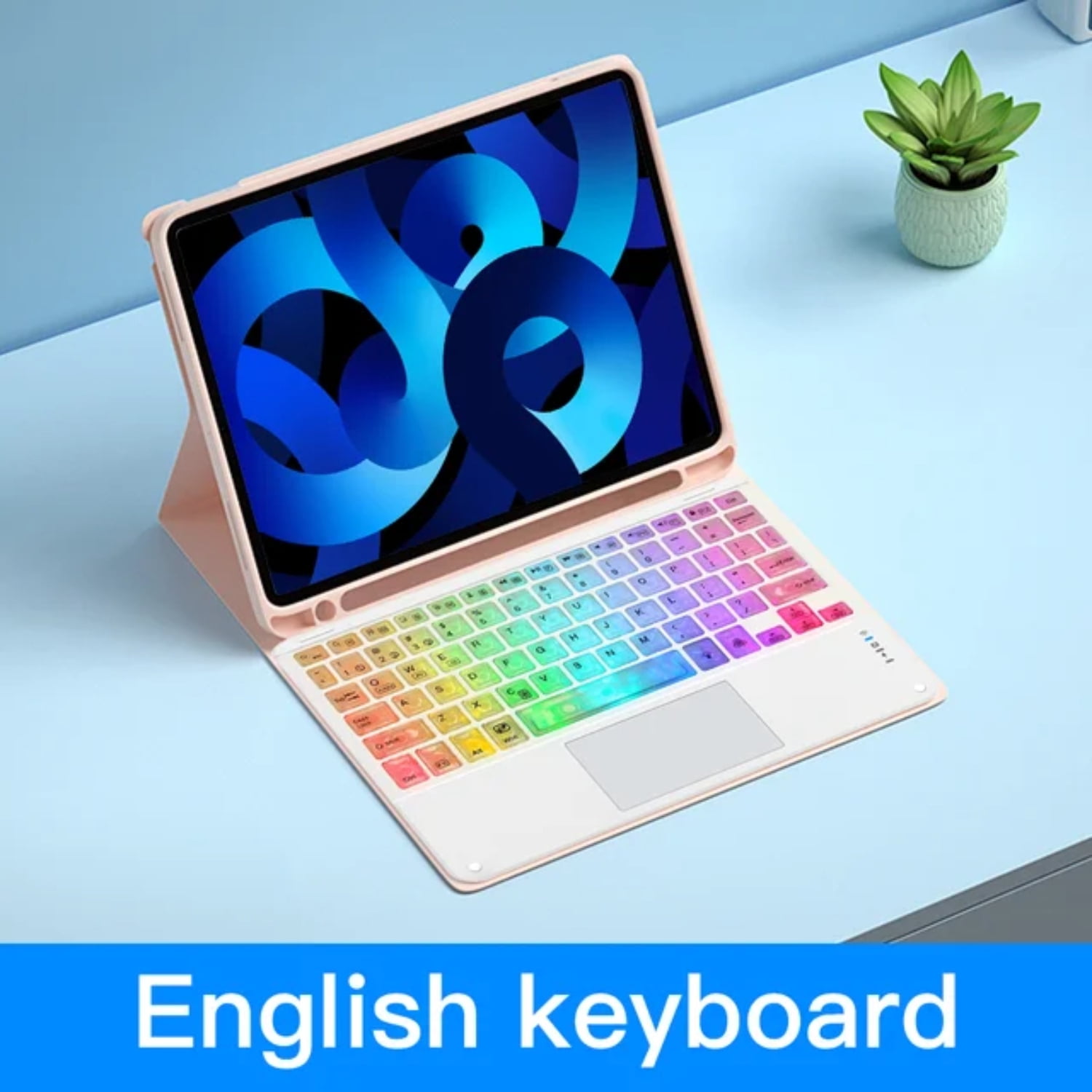 For Pro 12.9 Tablet Cover with 10in Backlit Bluetooth Keyboard Wireless ...