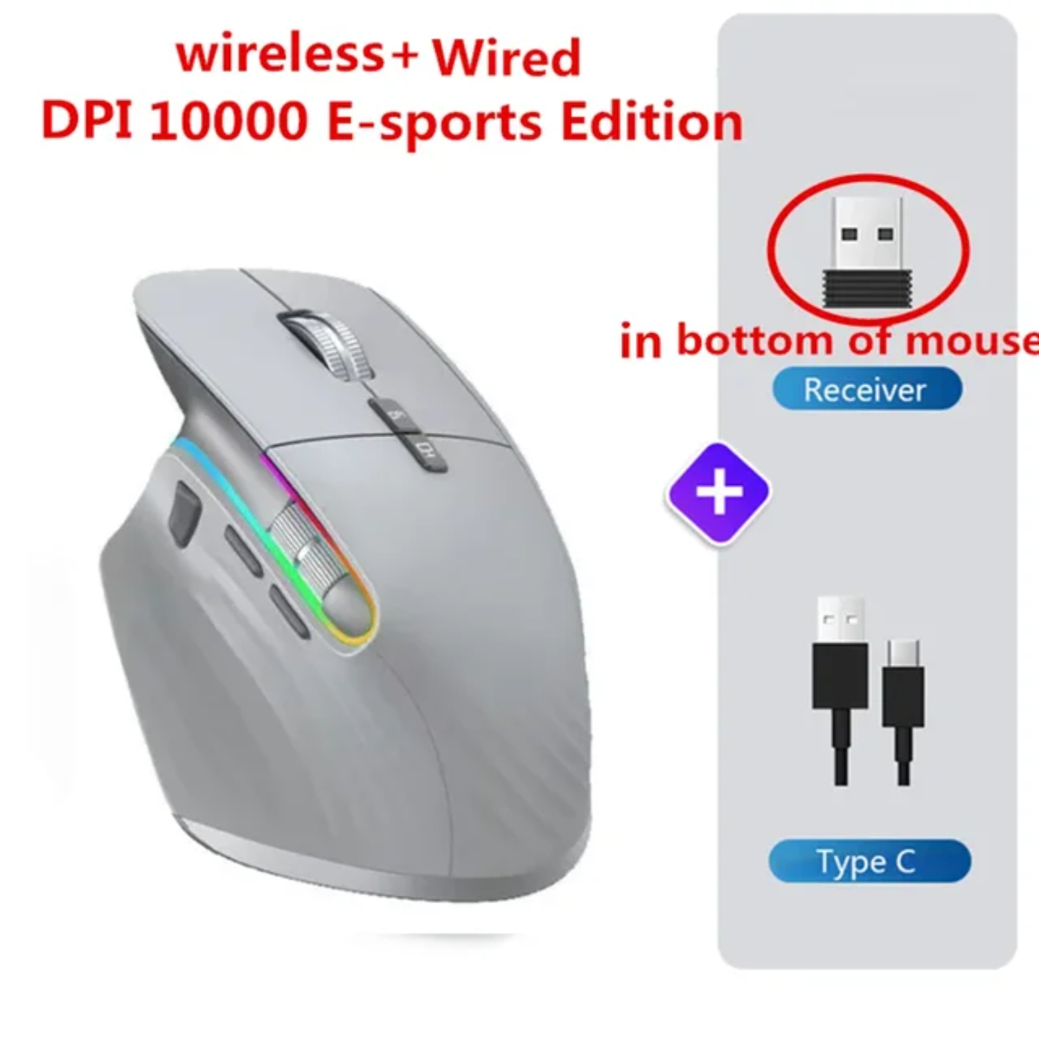 Sleek and stylish High Performance Bluetooth Wireless Gaming Mouse with ...
