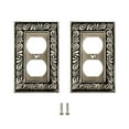 SleekLighting | Wall plates Decorative Brushed Satin Pewter | Electric ...