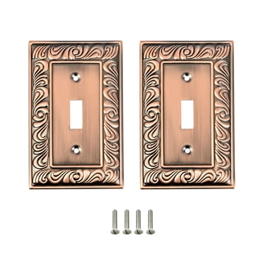 2 Switch Plate Tags DRIVEWAY Name Signs Labels Brass Traditional ...