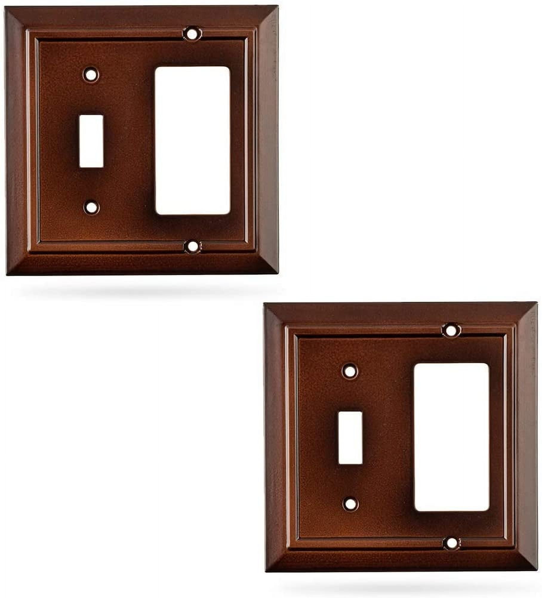 Sleeklighting 2 Pack Decorative Dark Brown Mahogany Outlet Covers ...