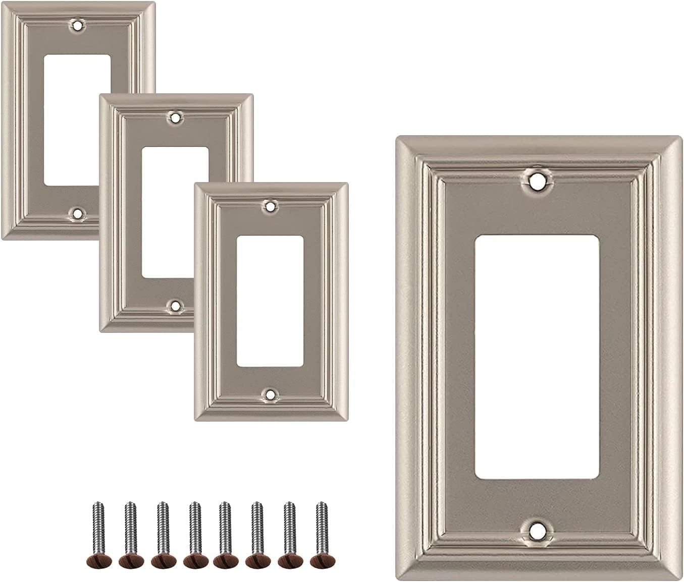 Sleek Lighting Outlet Decorative Outlet Covers, Beveled Satin Nickel ...