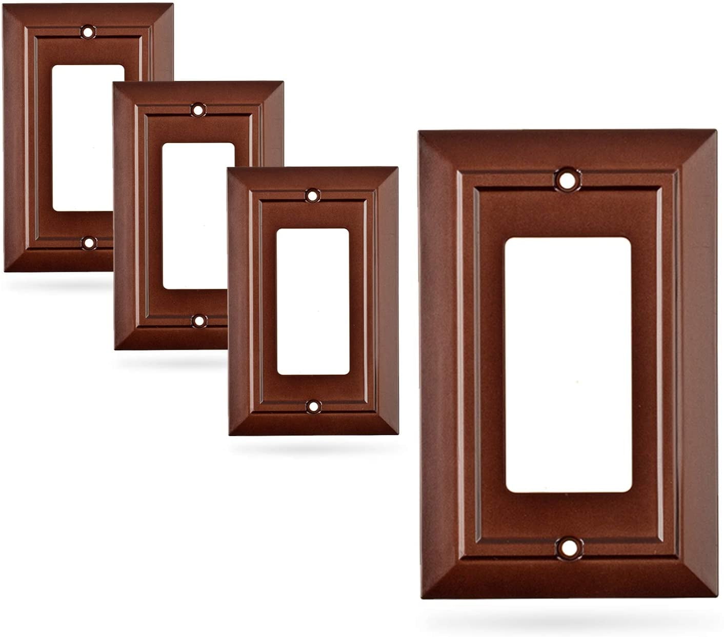 Sleeklighting 4 Pack Decorative Dark Brown Mahogany Outlet Covers | 1 ...