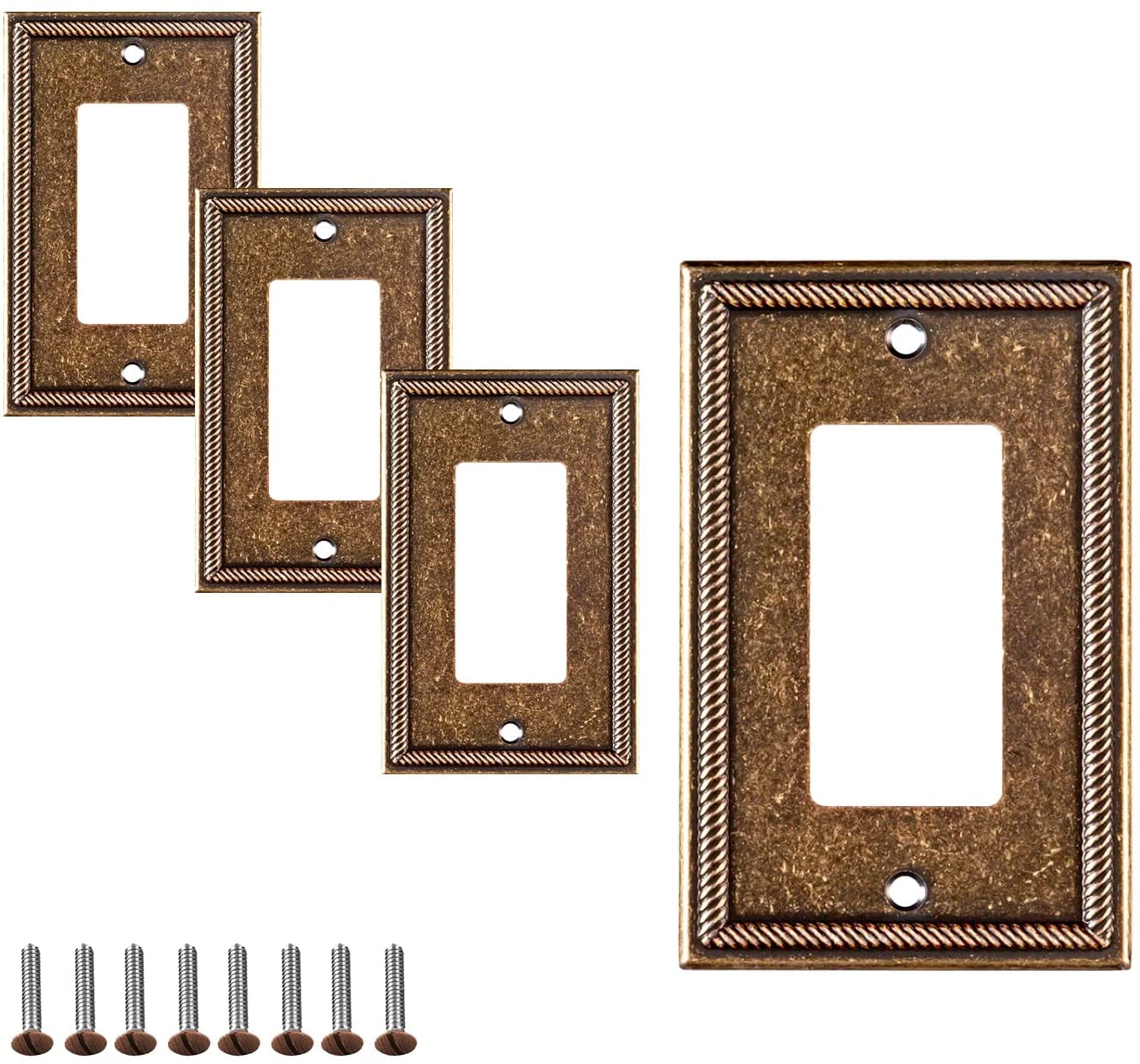 Sleeklighting 4 Pack Zinc Cast Sponged Bronze Outlet Covers | 1 ...