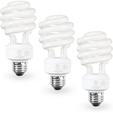 Diva At Home Pack of 2 Opaque White Twist Spiral Shaped Glass CFL Light ...