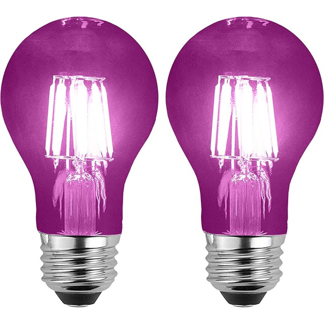 Sleeklighting LED 6Watt A19 Purple Light Bulbs UL Listed, E26 Base ...