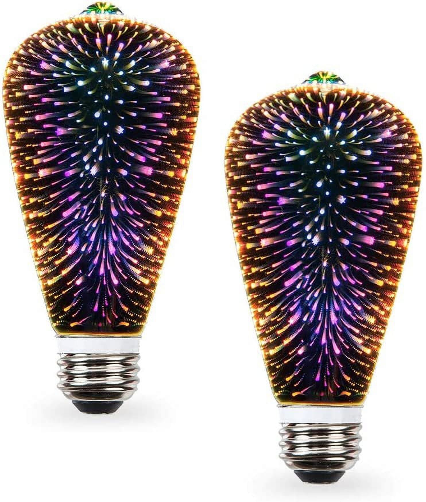 Sleeklighting 2 Watt Multicolor 3D Firework LED Light Bulb for Parties ...