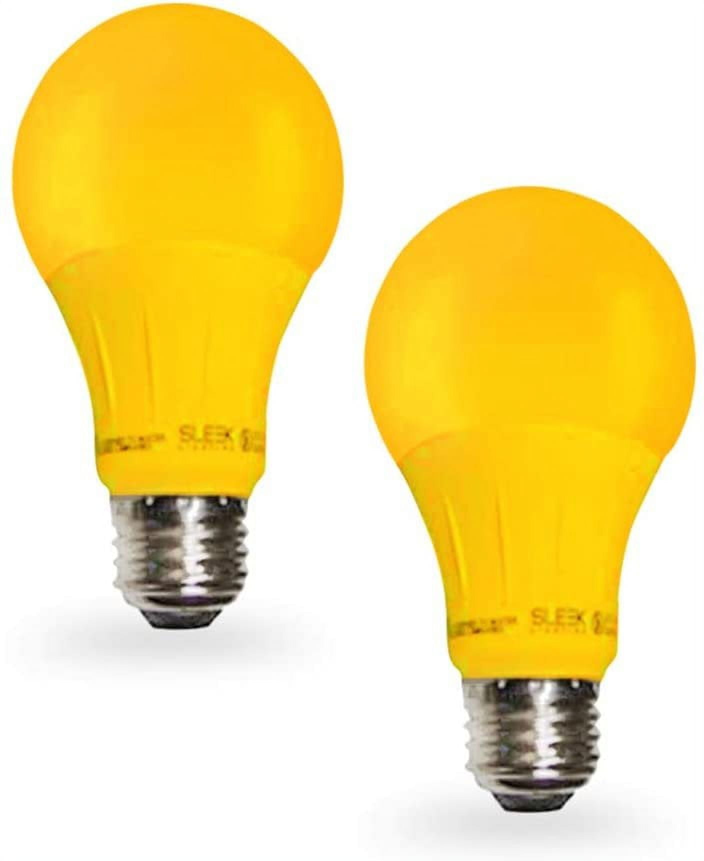 Sleeklighting Yellow LED Light Bulb, A19 E26 Base Lightbulb 3-Watt ...