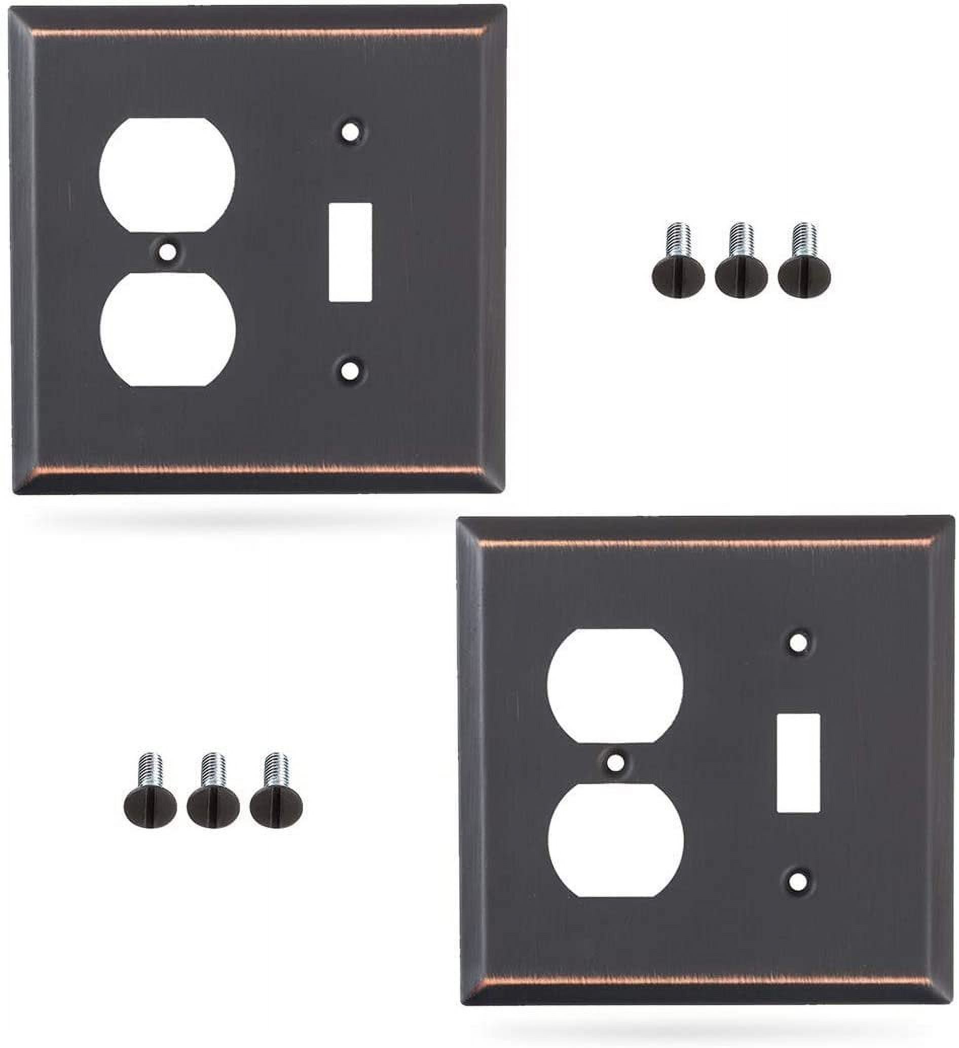 Sleeklighting steel wall plate Bronze flat (Toggle/Duplex) - Walmart.com