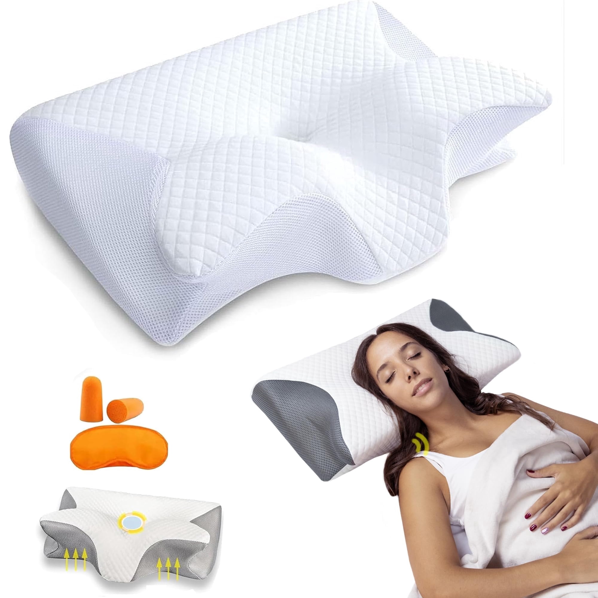 Sleep Apnea Pillow, Pillow for Sleep Apnea and Snoring, Cervical Memory ...