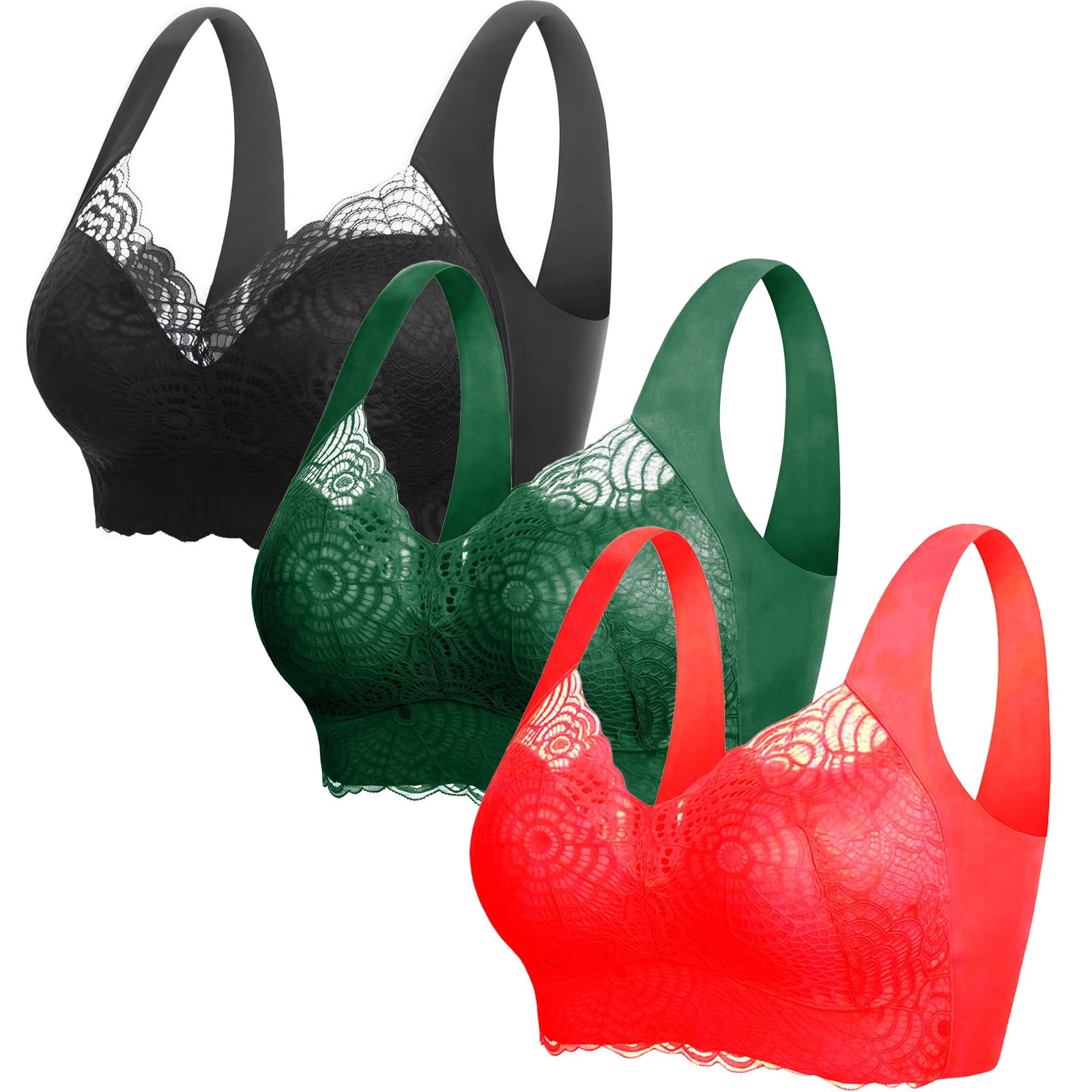 Sleep Bra, Audhol Women Comfort Lightweight Wireless Bras Correcting ...