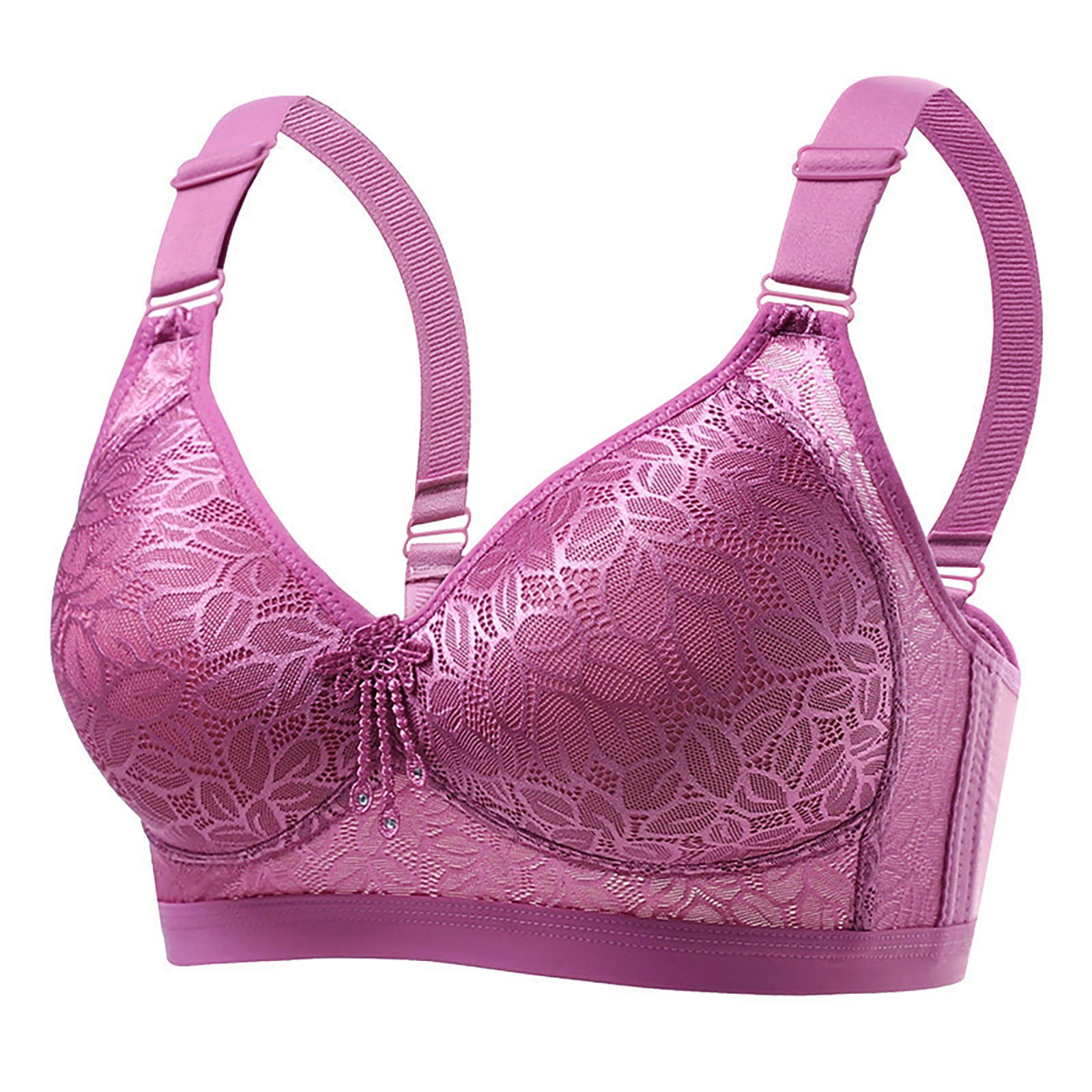 Sleep Bra, Audhol Women Lace Back Button Shaping Cup Adjustable Shoulder Strap Large Size Bra ...