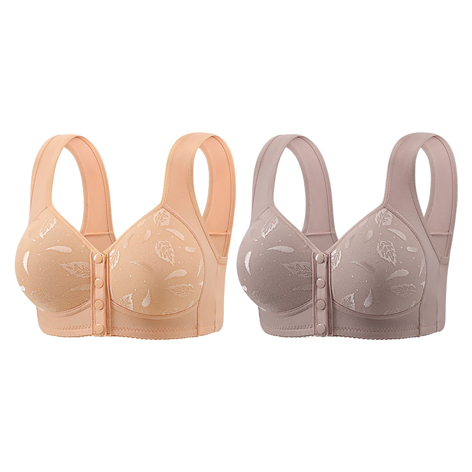 Sleep Bras for Women Large Breasts, Audhol A 2 Piece Fixed Cup Front ...