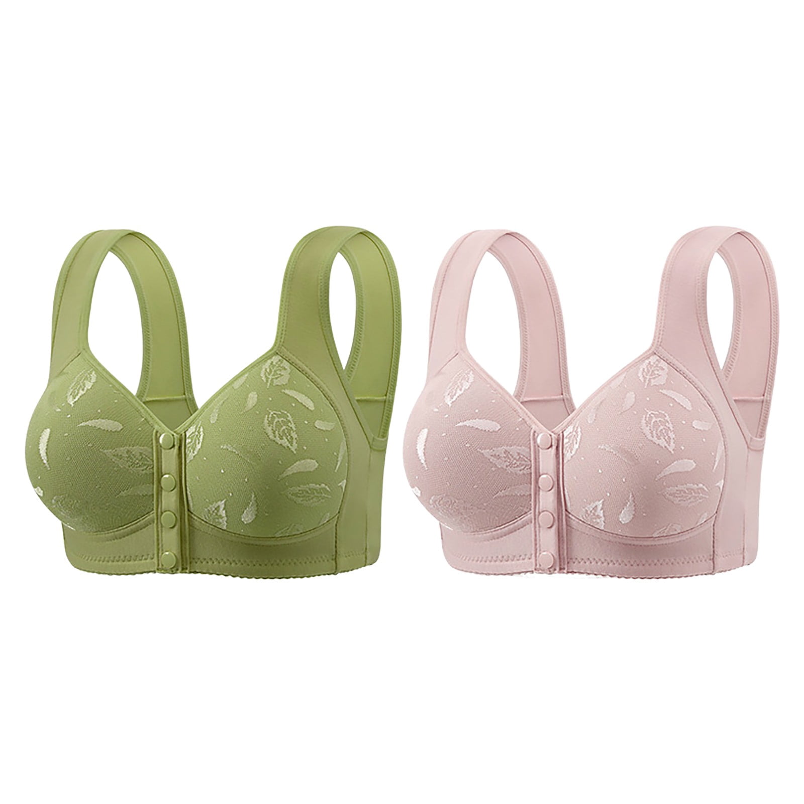 Sleep Bras for Women Large Breasts, Audhol A 2 Piece Fixed Cup Front ...
