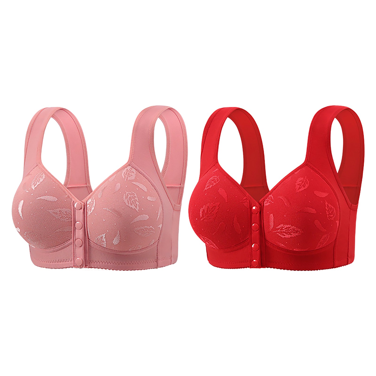 Sleep Bras for Women Large Breasts, Audhol A 2 Piece Fixed Cup Front ...
