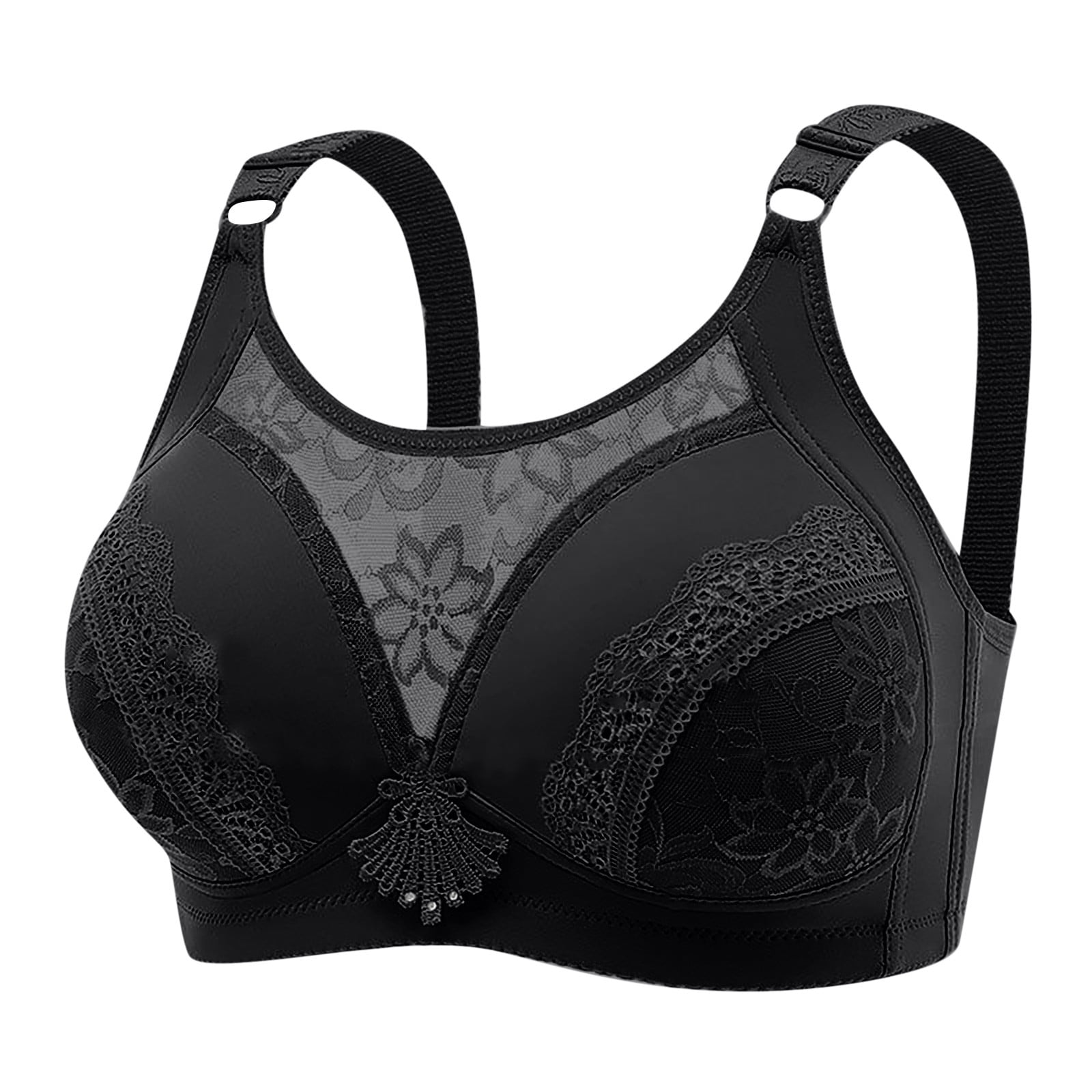Sleep Bras for Women Back-Smoothing Bra Feature V-Neck Sport Bra Style ...