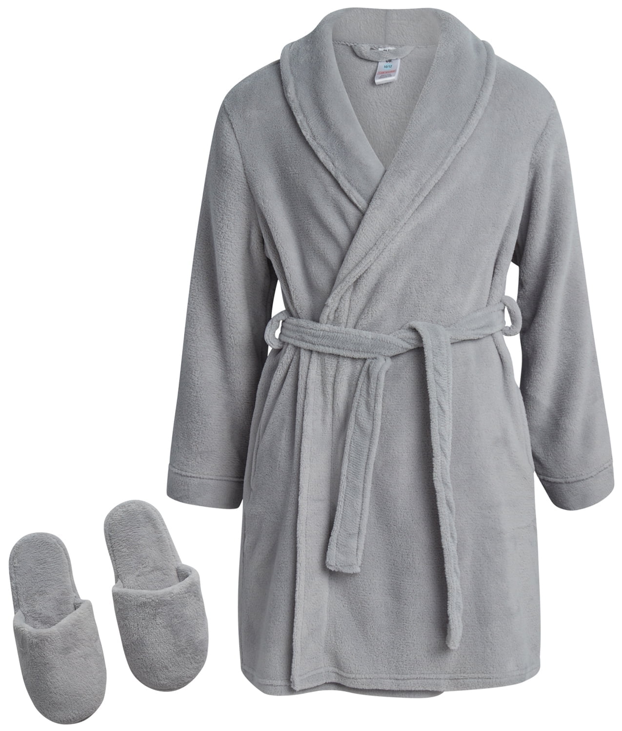Sleep & Co Girls’ Bathrobe Set – Fleece Robe with Slippers Pajama Set ...