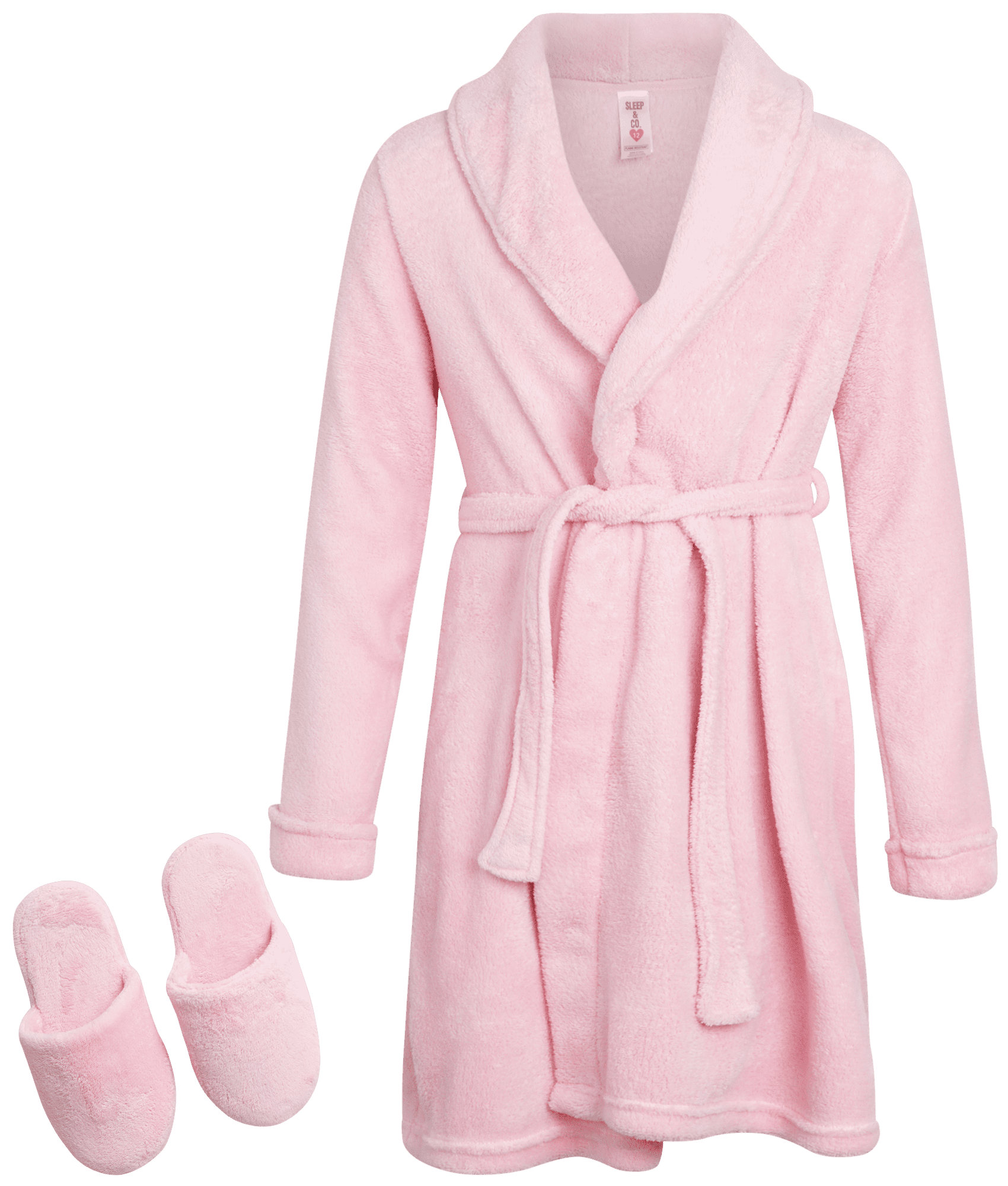 Sleep & Co Girls Fleece Robe Set, Bathrobe with Slippers, Pajama ...