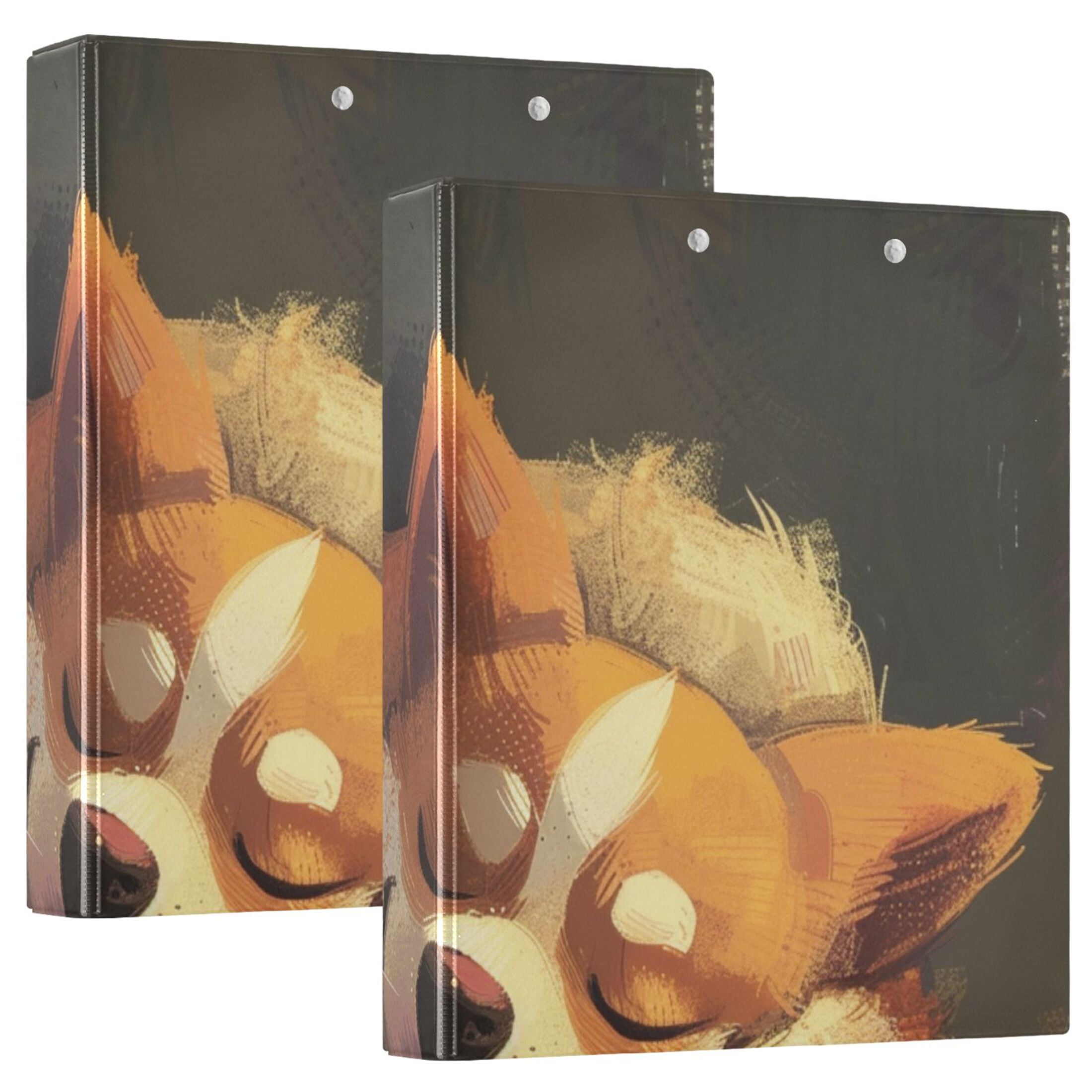 Sleep Dog 3 Ring Binders 1.5 inch Hardcover File Folders with Interior ...