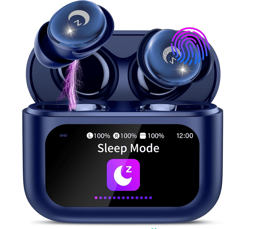 Sleep Earbuds Bluetooth 5.4 in Ear Smart Touch Screen Headphones, 48H ...