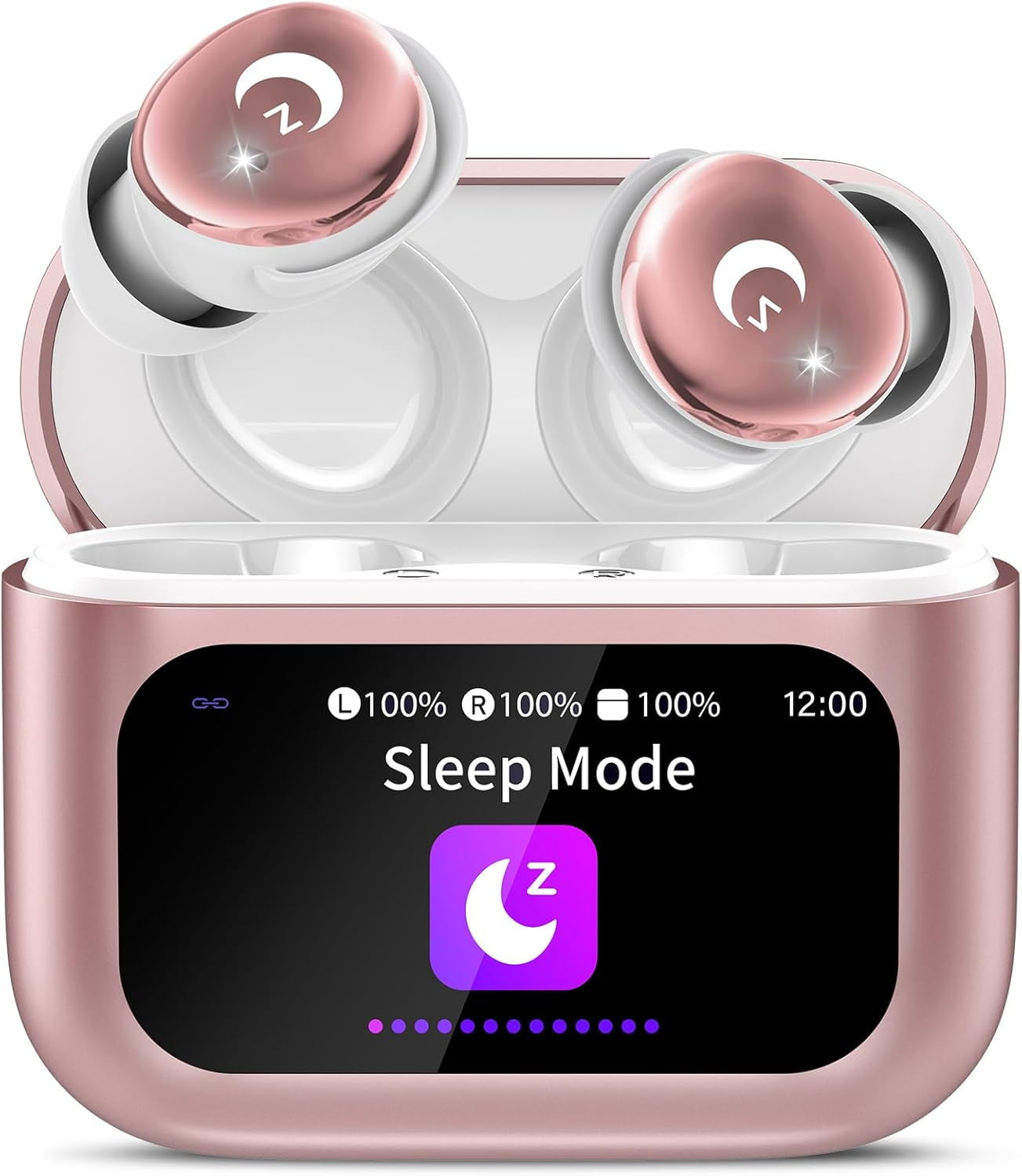 Sleep Earbuds Bluetooth 5.4 in Ear Smart Touch Screen Headphones, 48H ...